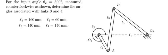 For the input angle θ2=300∘, measured | Chegg.com