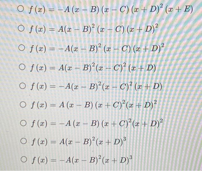 Solved Proctor is to Only one of the functions shown below | Chegg.com