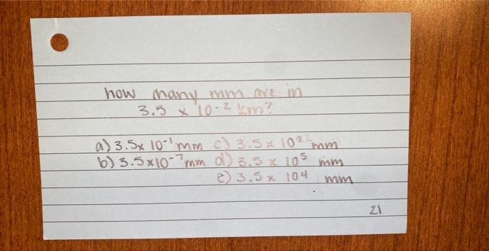 Solved how many man are in 3.5×10−2 krn? a) 3.5×10−1 mm c) | Chegg.com