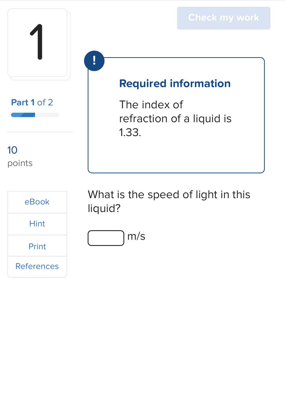 Solved 1!Required informationPart 1 of 210pointsThe index | Chegg.com Solved 1!Required informationPart 1 of 210pointsThe index | Chegg.com