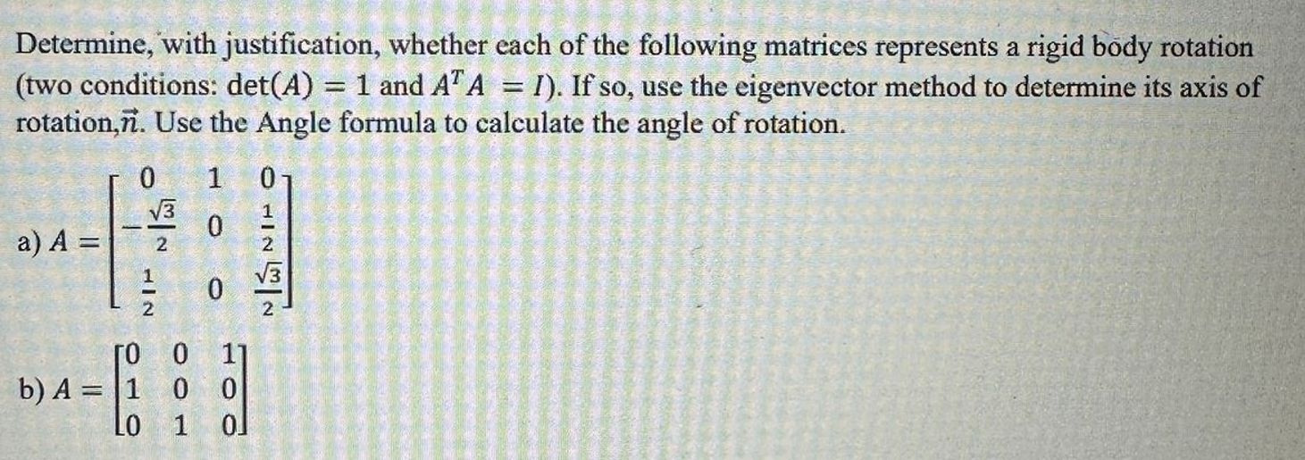 Solved Determine, with justification, whether each of the | Chegg.com