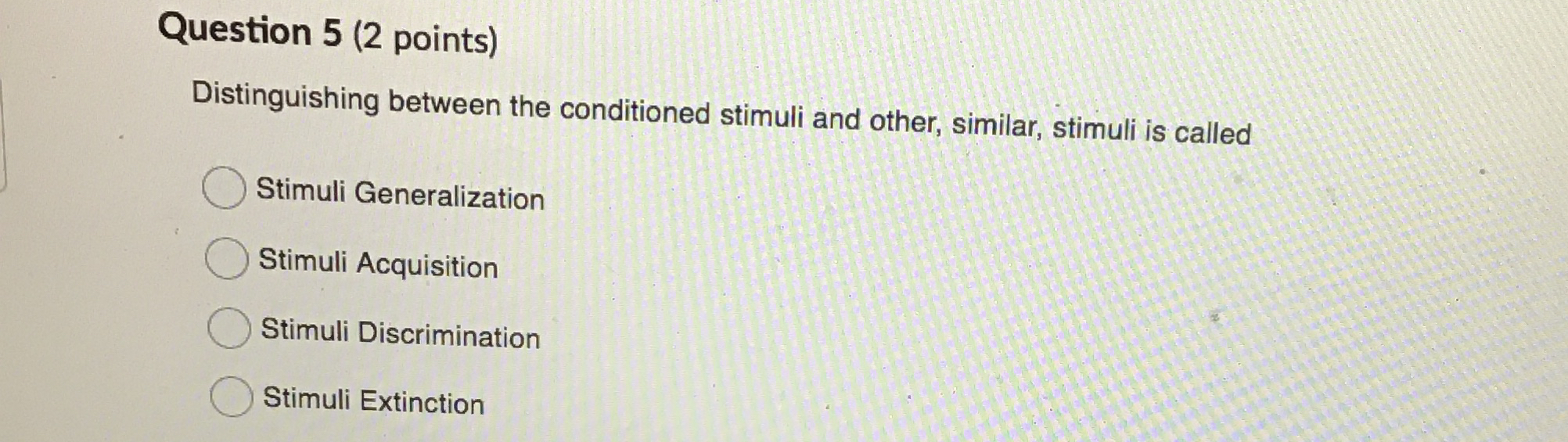 Solved Question 5 (2 ﻿points)Distinguishing between the | Chegg.com