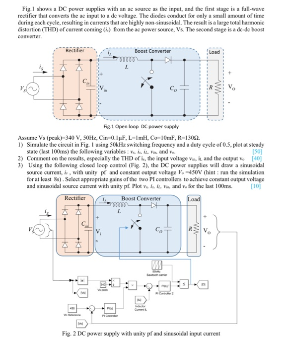 Solved Fig. 1 shows a DC power supplies with an ac source as | Chegg.com
