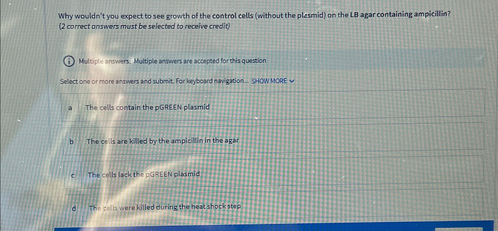 Solved Why wouldn't you expect to see growth of the control | Chegg.com