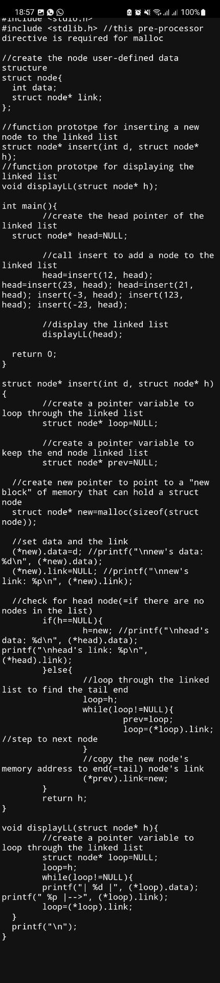 Solved a) Write the delete and update functions, either in C | Chegg.com