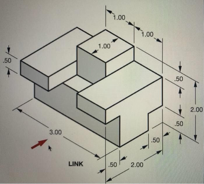 Solved Create 3 principal views (Top, Right and Front) views | Chegg.com