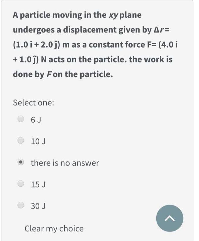 Solved A particle moving in the xy plane undergoes a | Chegg.com