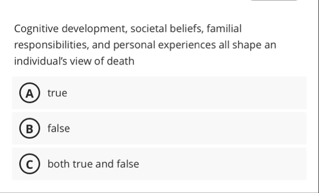 Solved Cognitive development, societal beliefs, familial | Chegg.com