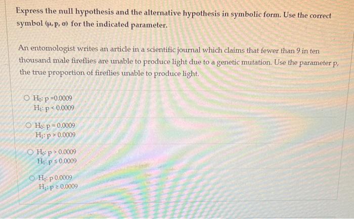 Solved Express the null hypothesis and the alternative | Chegg.com