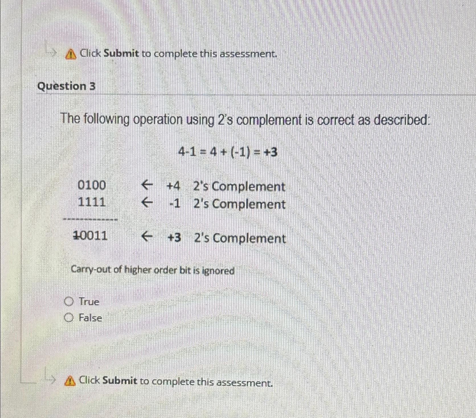 Solved A. ﻿Click Submit to complete this assessment.Question | Chegg.com