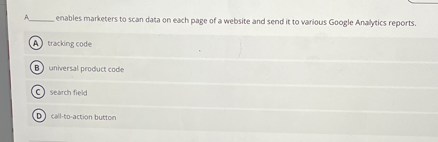 Solved fenables marketers to scan data on each page of a | Chegg.com