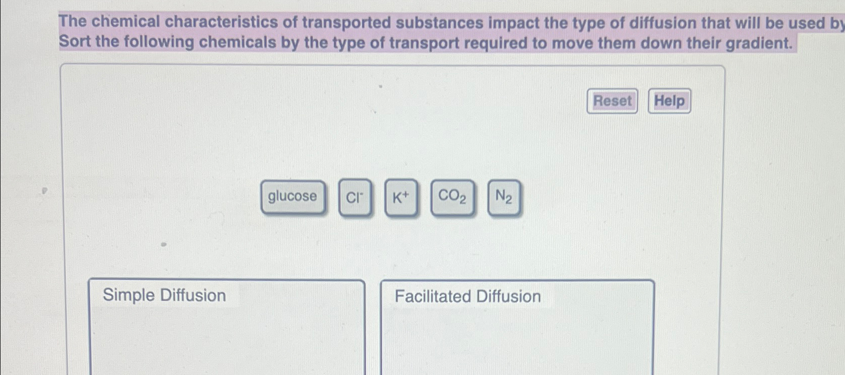 Solved The chemical characteristics of transported | Chegg.com