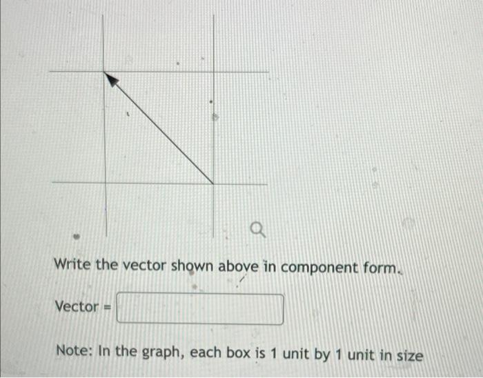 Solved Write the vector shown above in component form. | Chegg.com