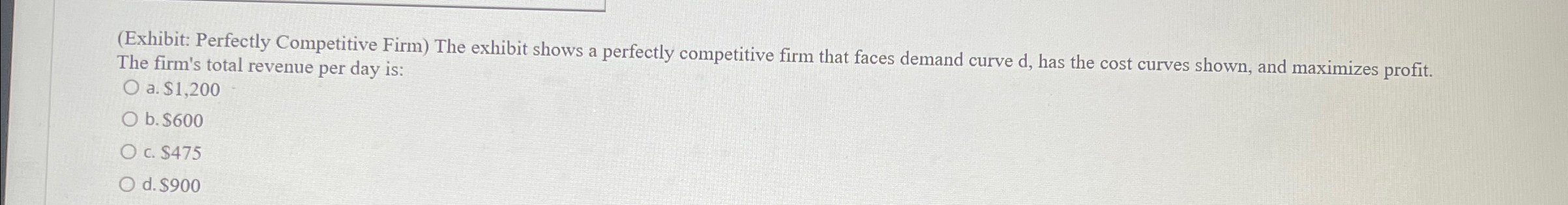 Solved (Exhibit: Perfectly Competitive Firm) ﻿The exhibit | Chegg.com