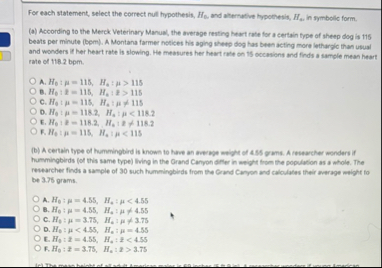 Solved For each statement, select the correct nut | Chegg.com
