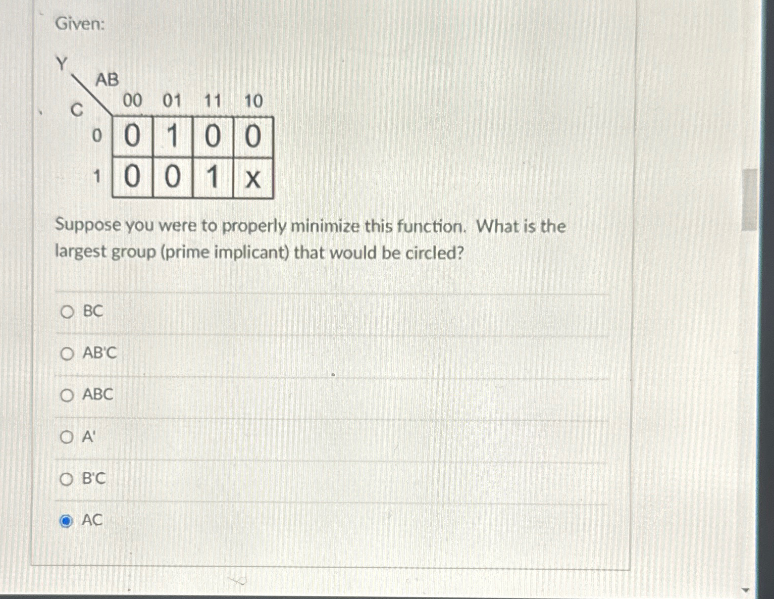 Solved Given:Suppose you were to properly minimize this | Chegg.com