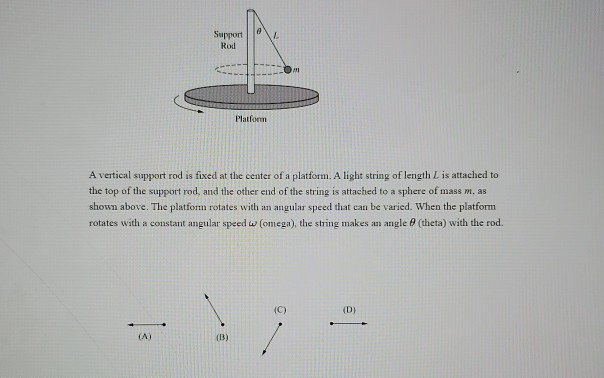 Solved Support Rod MI Platform A vertical support rod is | Chegg.com