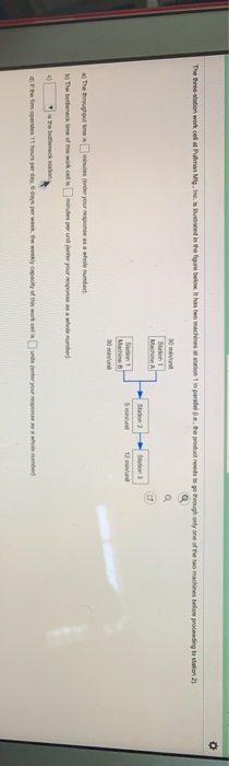Solved The three-station workcell Palm M inistre in the | Chegg.com