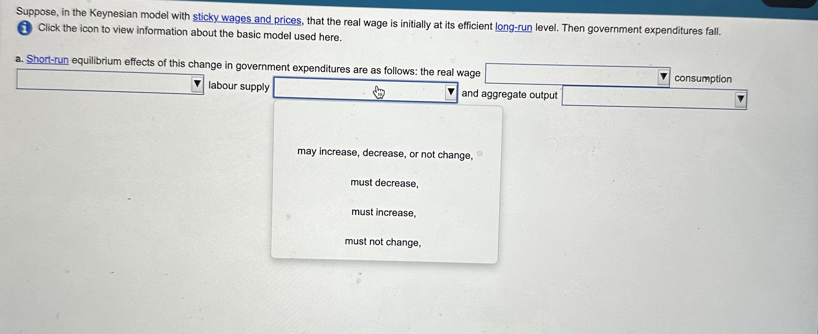 Solved Suppose, in the Keynesian model with sticky wages and | Chegg.com