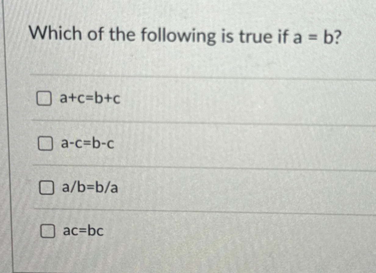 Solved Which of the following is true if | Chegg.com