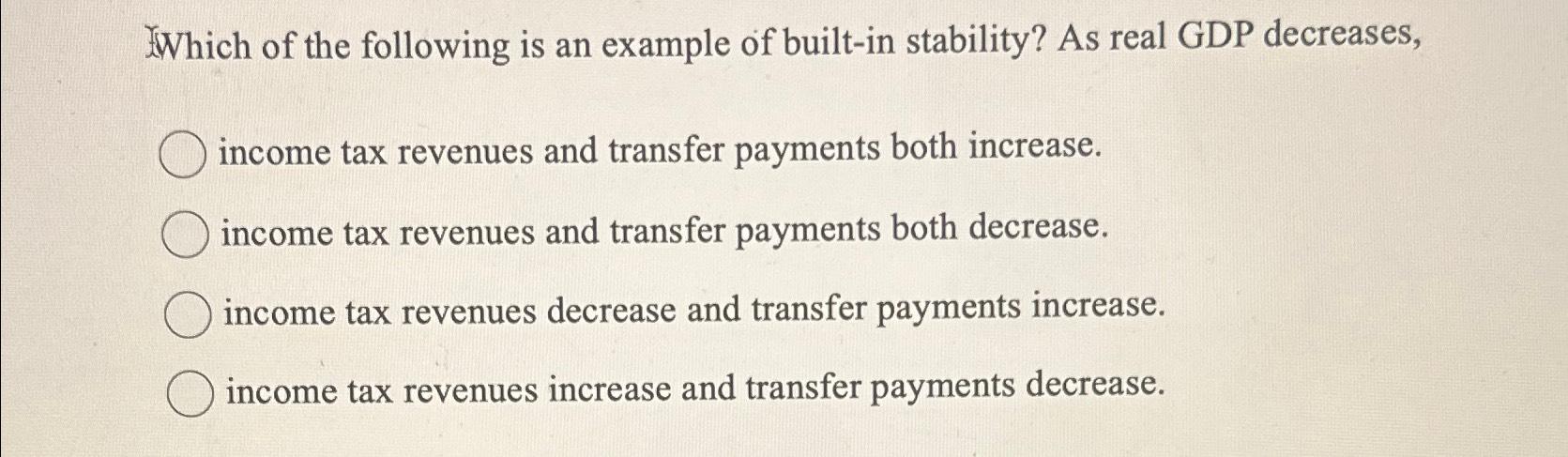 Solved Which of the following is an example of built-in | Chegg.com
