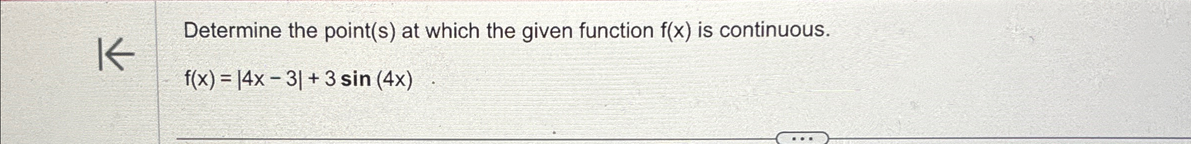 Solved Determine the point(s) ﻿at which the given function | Chegg.com
