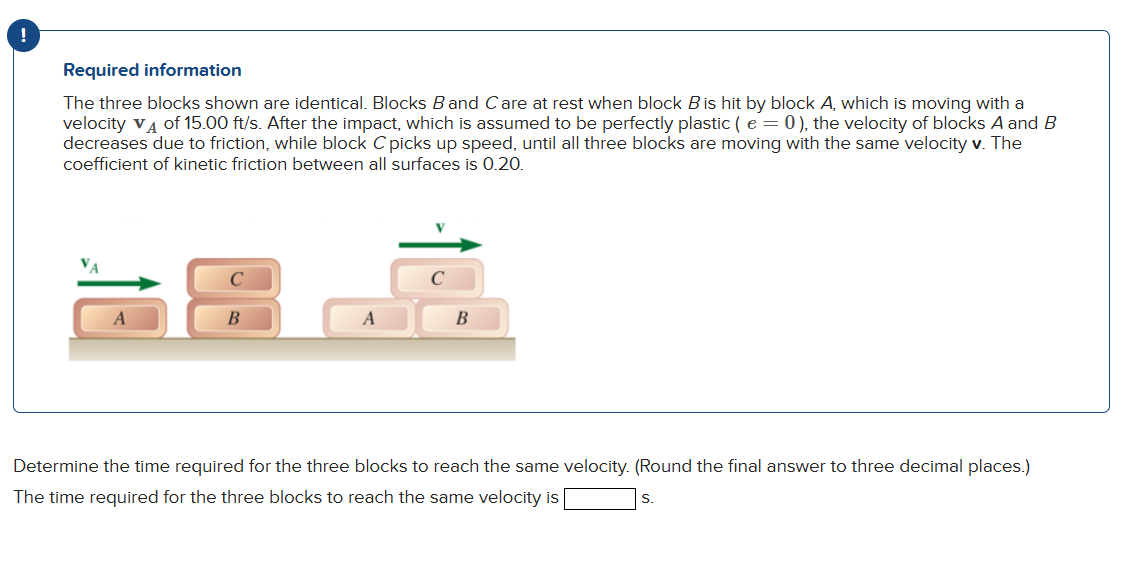 Solved The three blocks shown are identical. Blocks B and C | Chegg.com