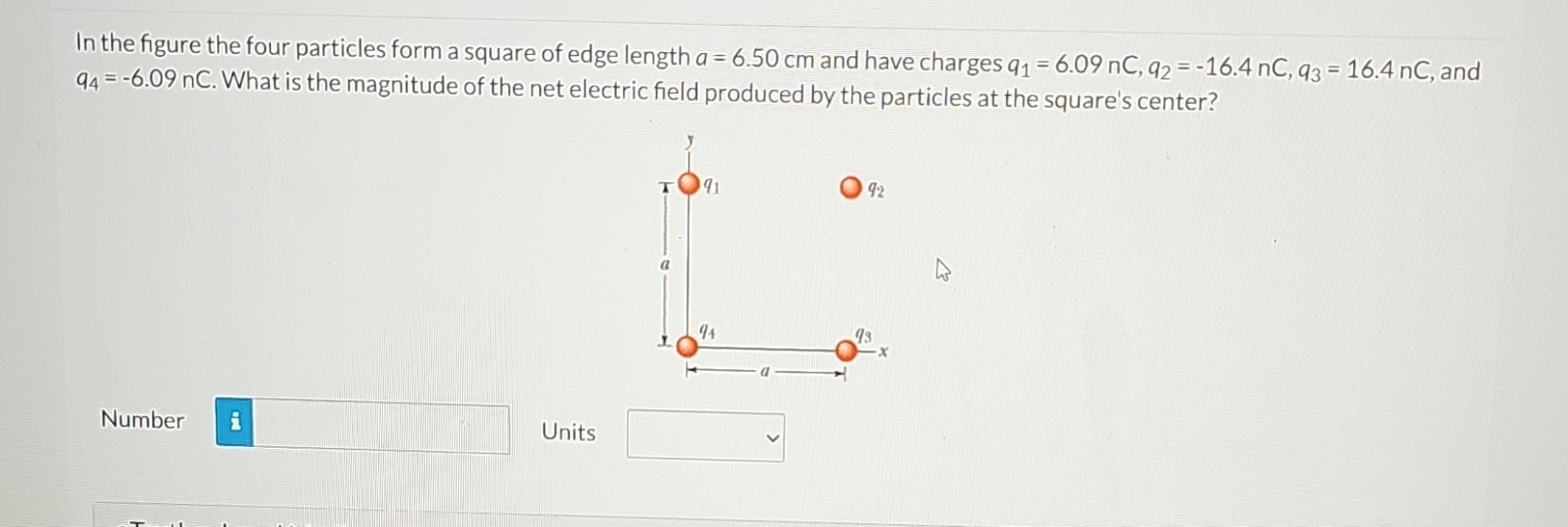 Solved In the figure the four particles form a square of | Chegg.com