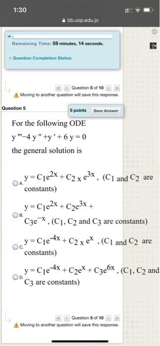 Solved 1:30 :: bb.uop.edu.jo Remaining Time: 59 minutes, 14 | Chegg.com