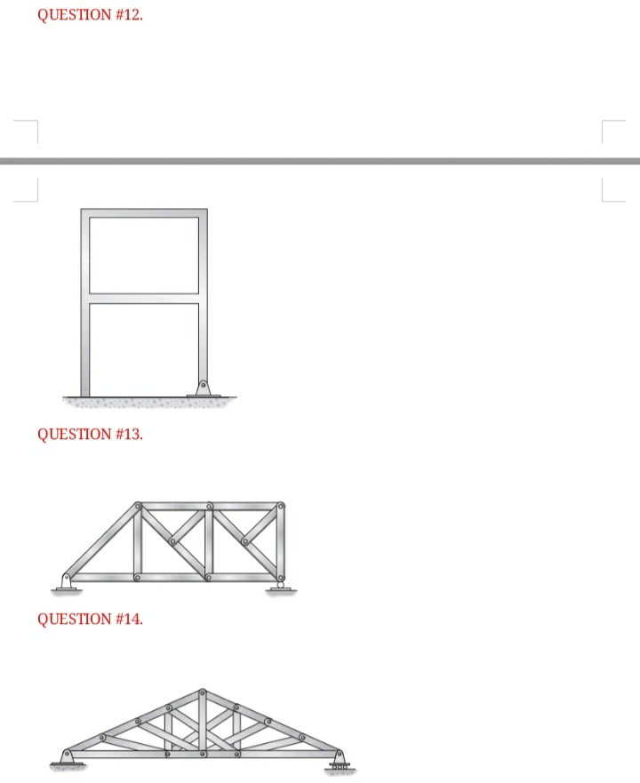 Solved Classify each of the structures as statically | Chegg.com