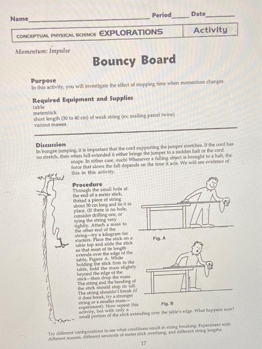 Solved Period Date Name Activity CONCEPTUAL PHYSICAL SCIENCE | Chegg.com