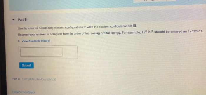 Solved Part B Use The Rules For Determining Electron