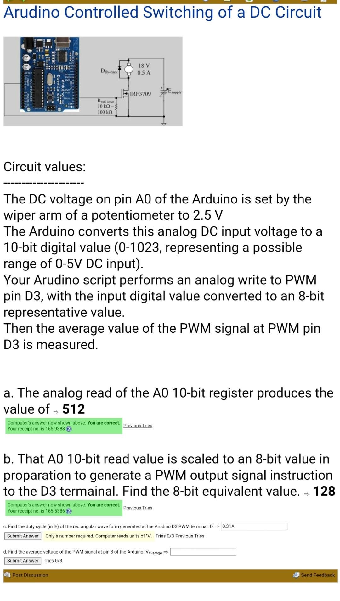 Solved Arudino Controlled Switching of a DC Circuit Dry-back | Chegg.com