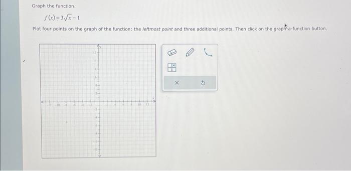 Solved Graph The Function Fx3x−1 Plot Four Points On The 