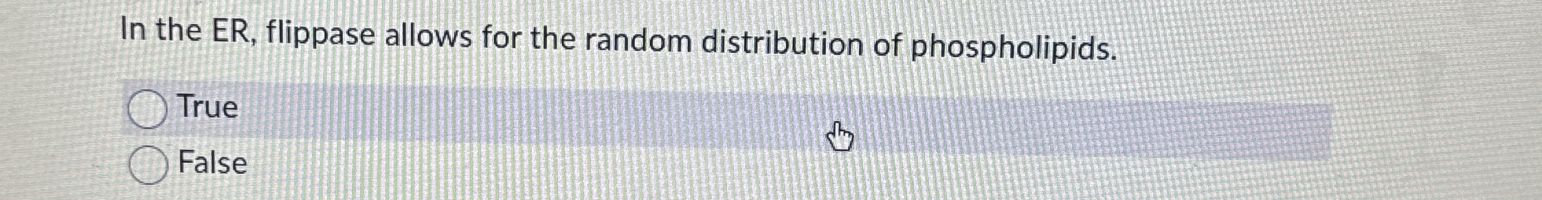 Solved In the ER, ﻿flippase allows for the random | Chegg.com