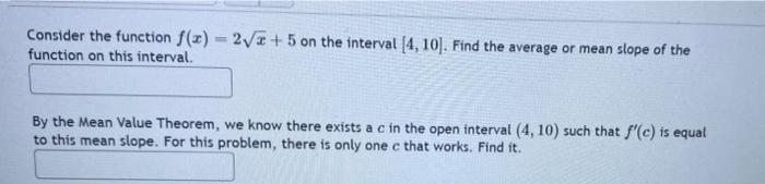 Solved Consider the function f(x)=2x+5 on the interval | Chegg.com