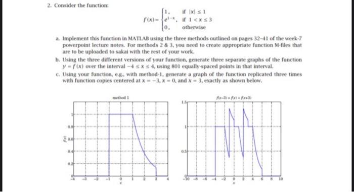 Solved 2. Consider the function: f(x)=⎩⎨⎧1,ei−x,0, if ∣x∣≤1 | Chegg.com