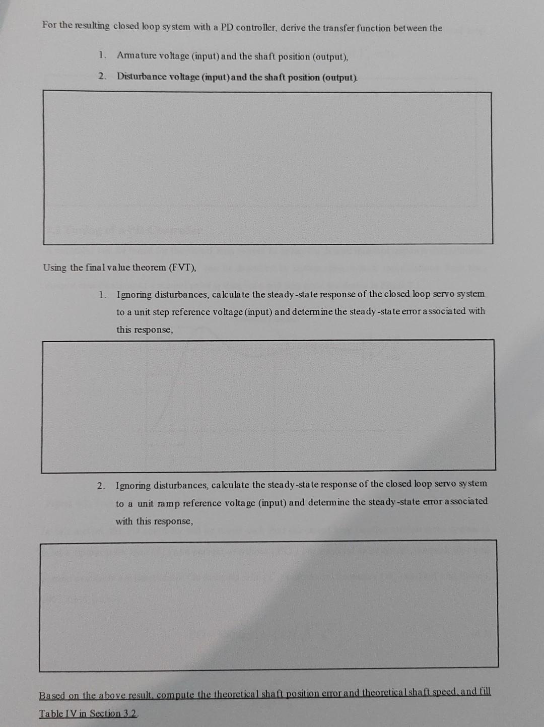 Solved LABORATORY 6: POSITION CONTROL OF A DC MOTOR | Chegg.com