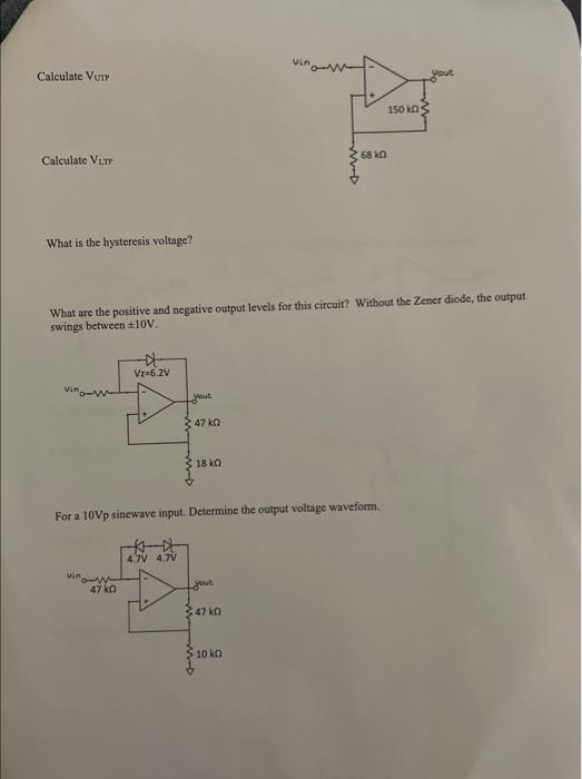 Solved Homework Chapter 20 Nonlinear Circuits Basic Op-Amp | Chegg.com