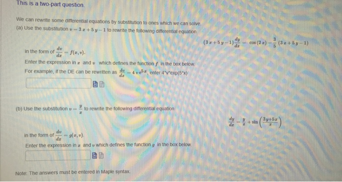 Solved This is a two-part question. We can rewrite some | Chegg.com