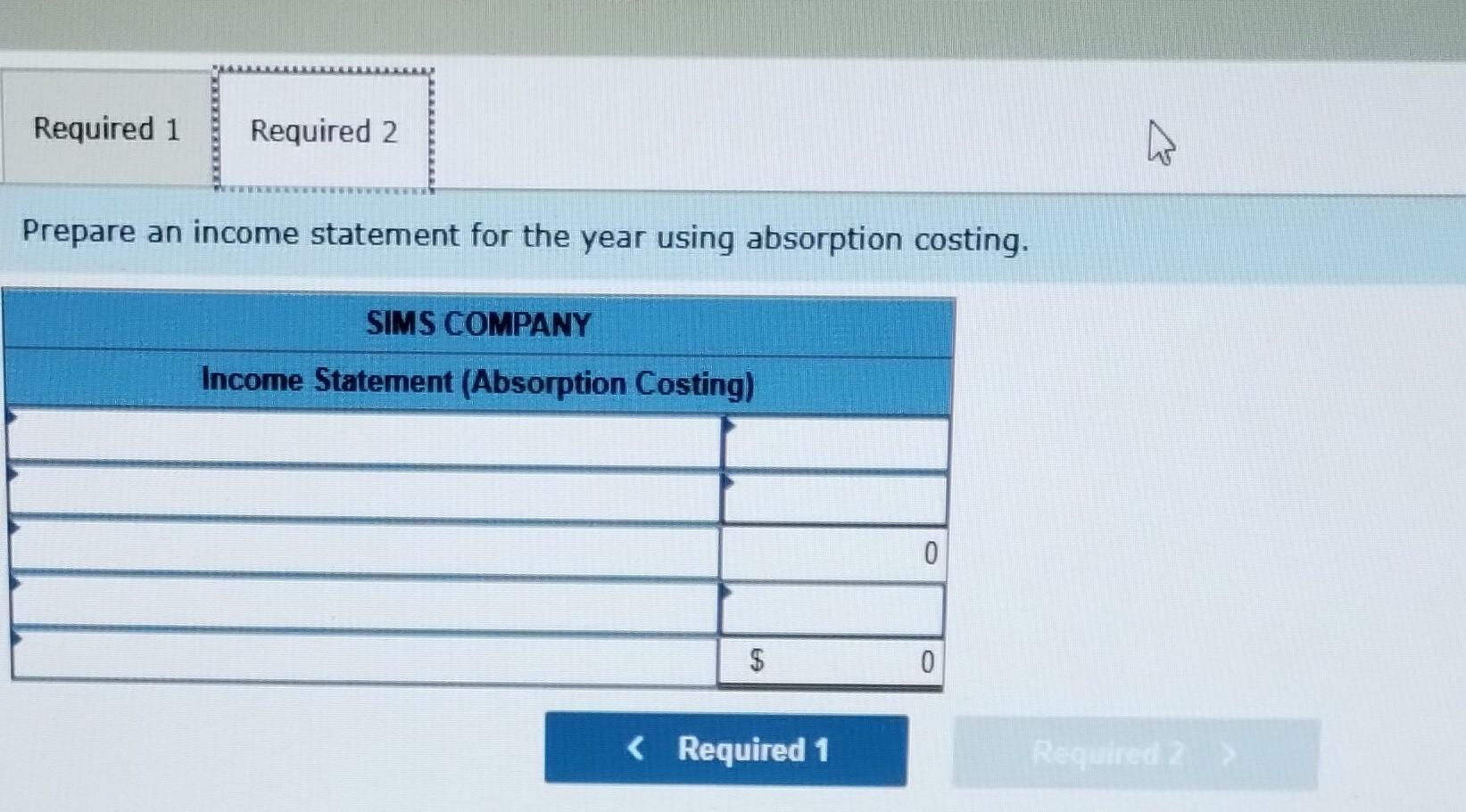 Solved Sims Company began operations on January 1. Its cost | Chegg.com
