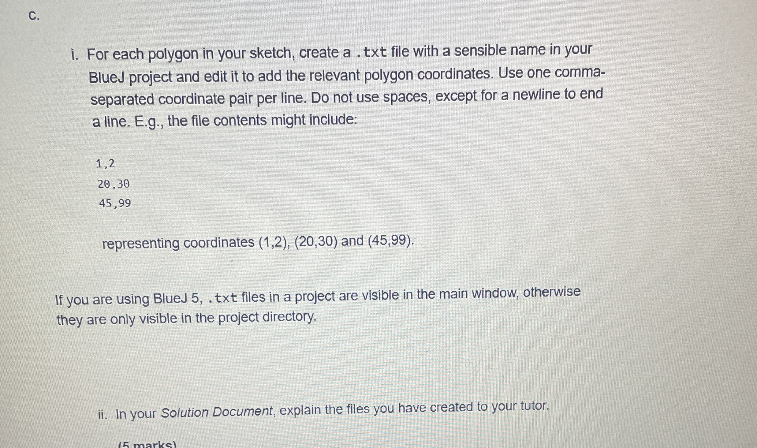 Solved C.i. ﻿For each polygon in your sketch, create a .txt | Chegg.com