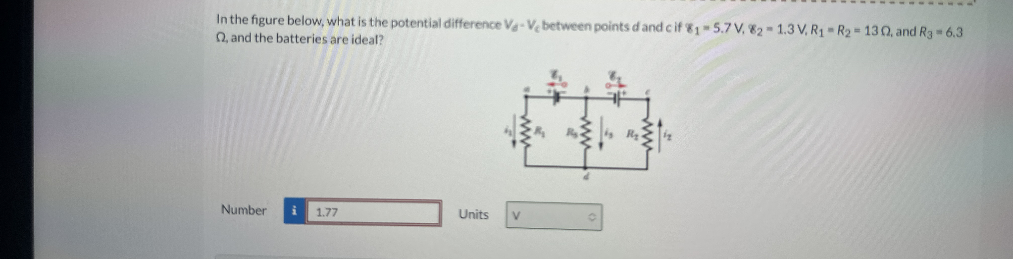 Solved by an EXPERT In the figure below, what is the potential difference | Chegg.com