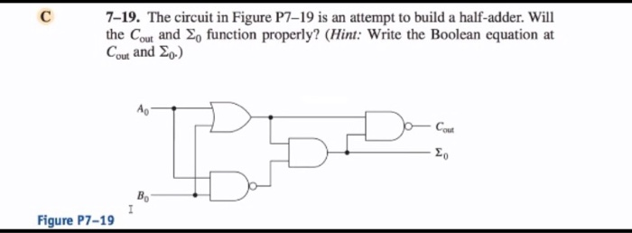 Solved 7-19. The circuit in Figure P7-19 is an attempt to | Chegg.com