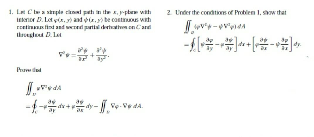Solved 1. Let C be a simple closed path in the x, y-plane | Chegg.com