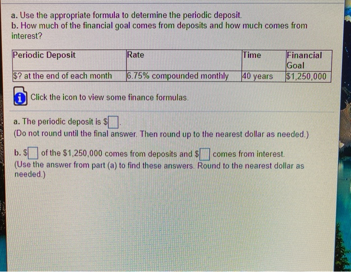 Solved a. Use the appropriate formula to determine the | Chegg.com