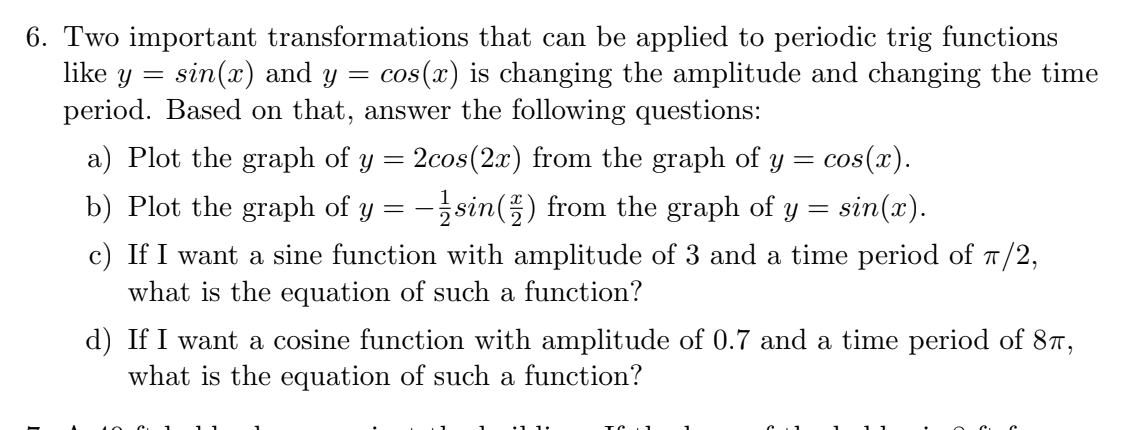 Solved Two important transformations that can be applied to | Chegg.com