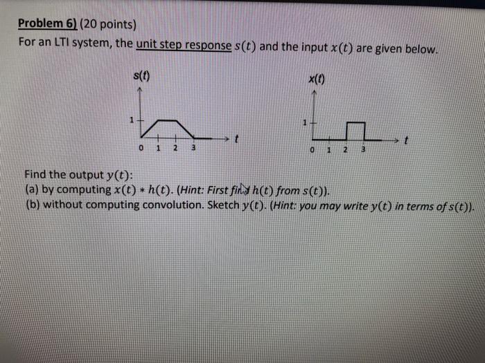 Solved Problem 1) ( 20 points) A continuous-time (CT) signal | Chegg.com