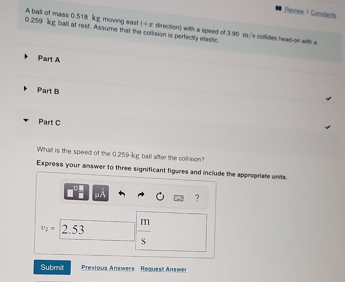 [Solved]: A ball of mass ( 0.518 mathrm{~kg} )