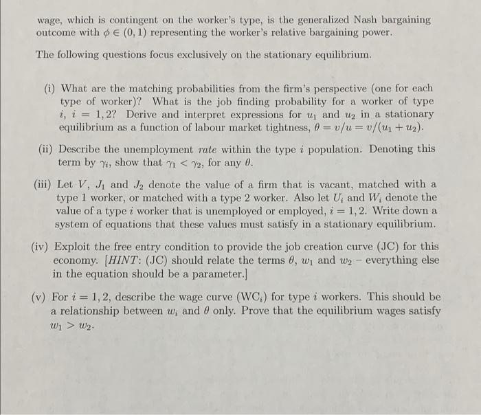 Solved B2. [Random Search with Two Types of Workers] | Chegg.com
